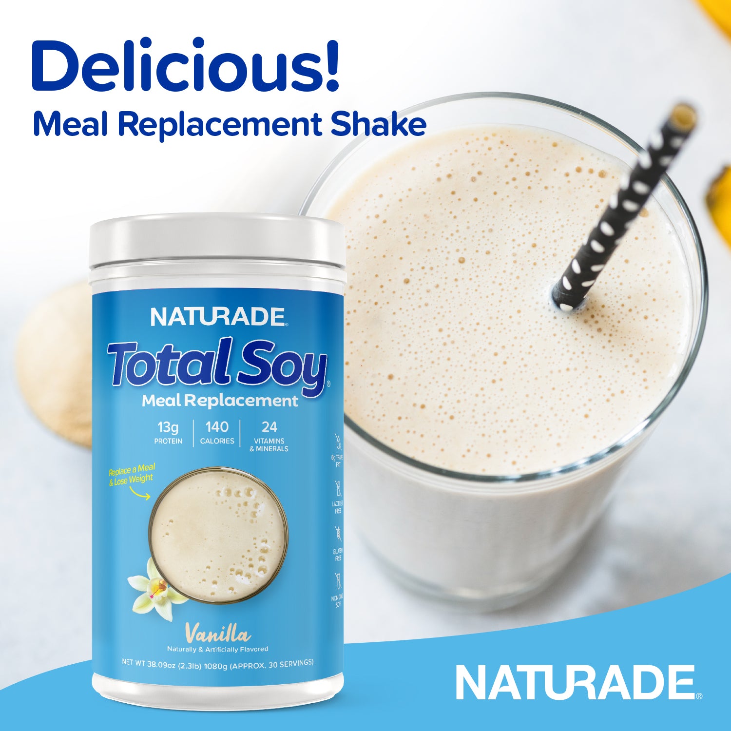 Total Soy Meal Replacement - Vanilla (30 Servings) – Naturade